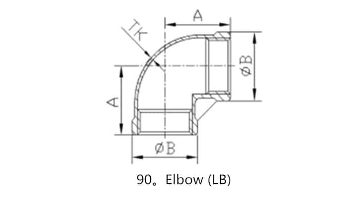 90。Elbow (LB) - Double Well International Trade Co., Ltd